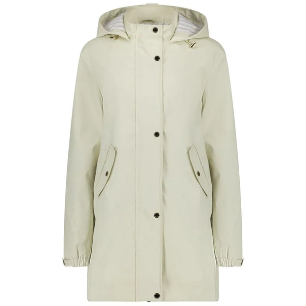 Anika Women's Rain Coat | Cream | Off White - Moke Apparel