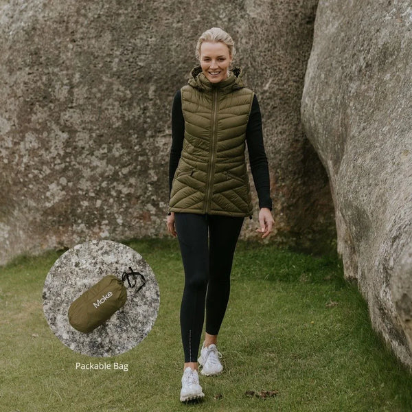 Mary-Claire Women's 90/10 Packable Down Vest | Loden | Khaki Green ...