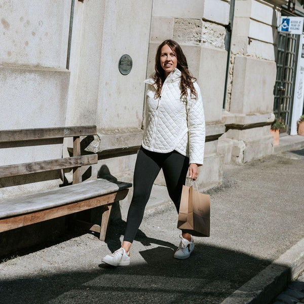 Melissa Women's Quilted Jacket | Cream | Off White - Moke Apparel